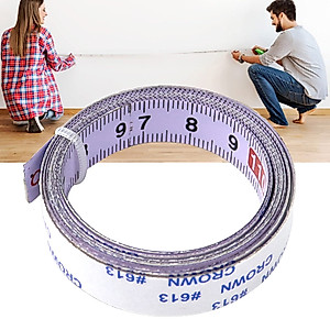 qiguch66 1/2/3/4/5/10m Self-adhesive Measuring Ruler Metric Positive Stainless Steel Tape Measure for Miter Saw - 6