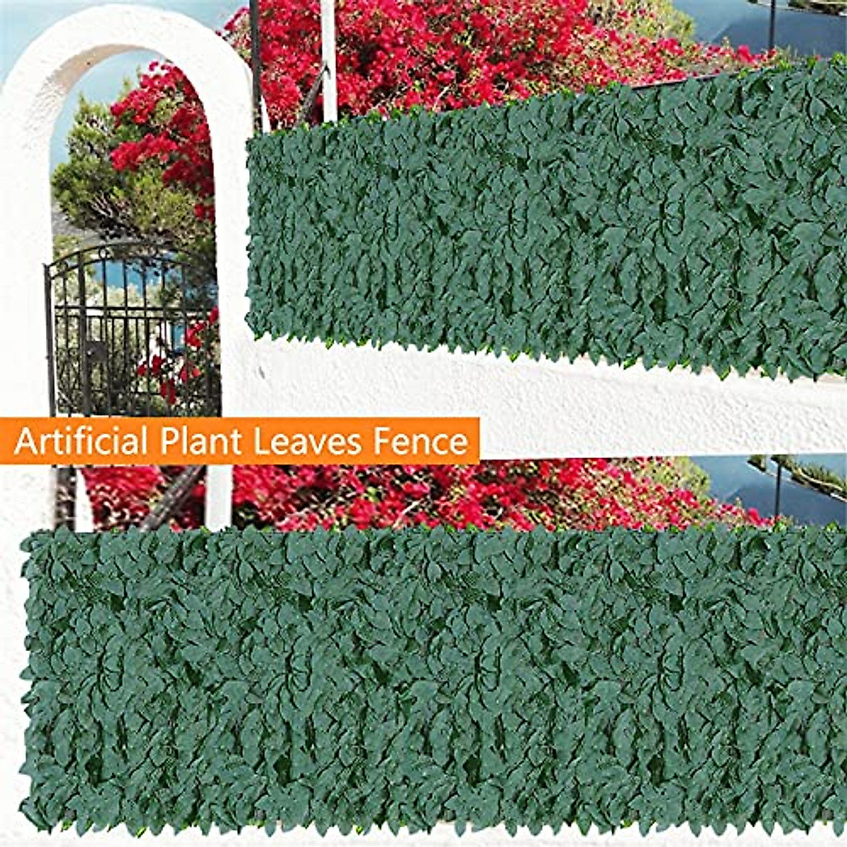 Artificial Ivy Privacy Fence Screen Artificial Hedges Fence Vine Leaf Decoration Lattice Panels for Outside Ivy Privacy Screen Fence Panel
