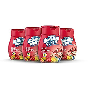 Hawaiian Punch, Fruit Juicy Red, Liquid Water Enhancer – New, Better Taste! (4 Bottles, Makes 96 Flavored Water Drinks) – Sugar Free, Zero Calorie