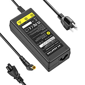 Fancy Buying 65W 19V 3.16A Replacement Charger Adapter for LG LED LCD Monitor Widescreen HDTV, Power Cord for LG Electronics 19” 20” 22” 23” 24” 27” Power Supply, 19V, AC, DC,8Ft.