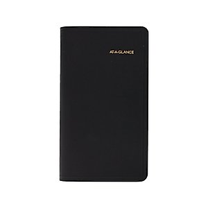2024-2025 AT-A-GLANCE 3.5-inch x 6-inch Monthly Planner, Black (70-064-05-24)