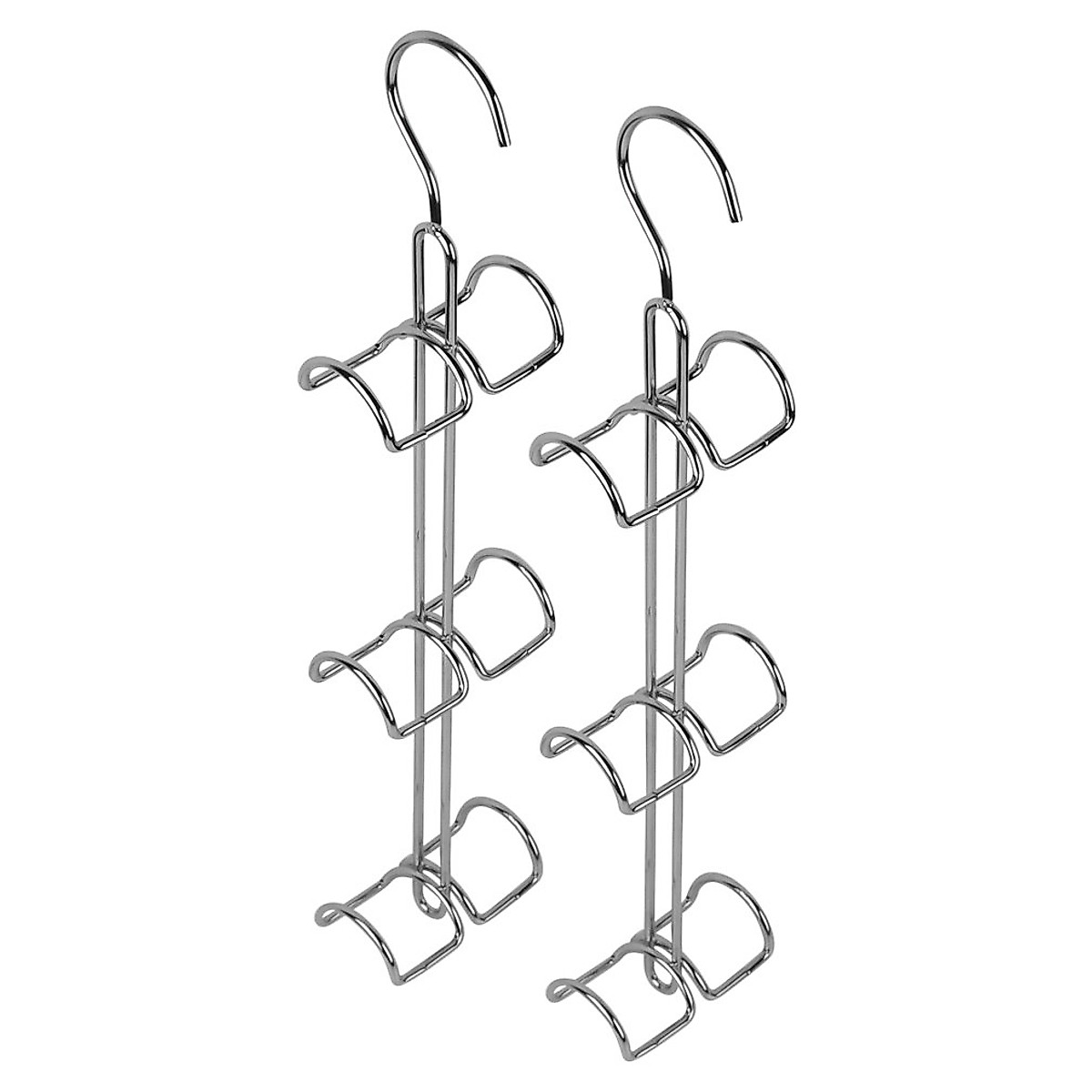 Evelots Purse Handbag Closet Organizer-Hanging-Chrome Finish-24 Hook Total-Set/4