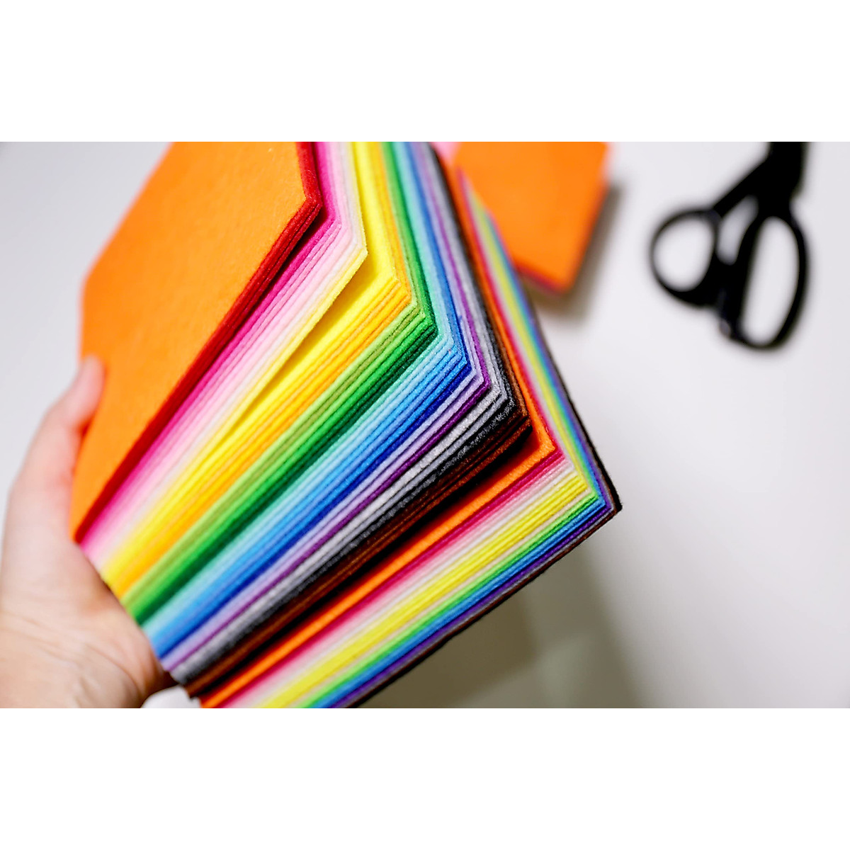 42PCS Colored Felt Fabric Sheets, 6 x 6 inches Macdori Craft Felt Squares for DIY Craft and Sewing Projects