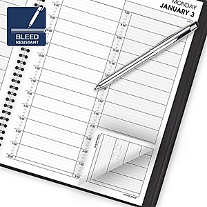 AT-A-GLANCE 2022 Two Person Daily Appointment Book & Planner by AT-A-GLANCE, 8" x 11", Large, Black (7022205)