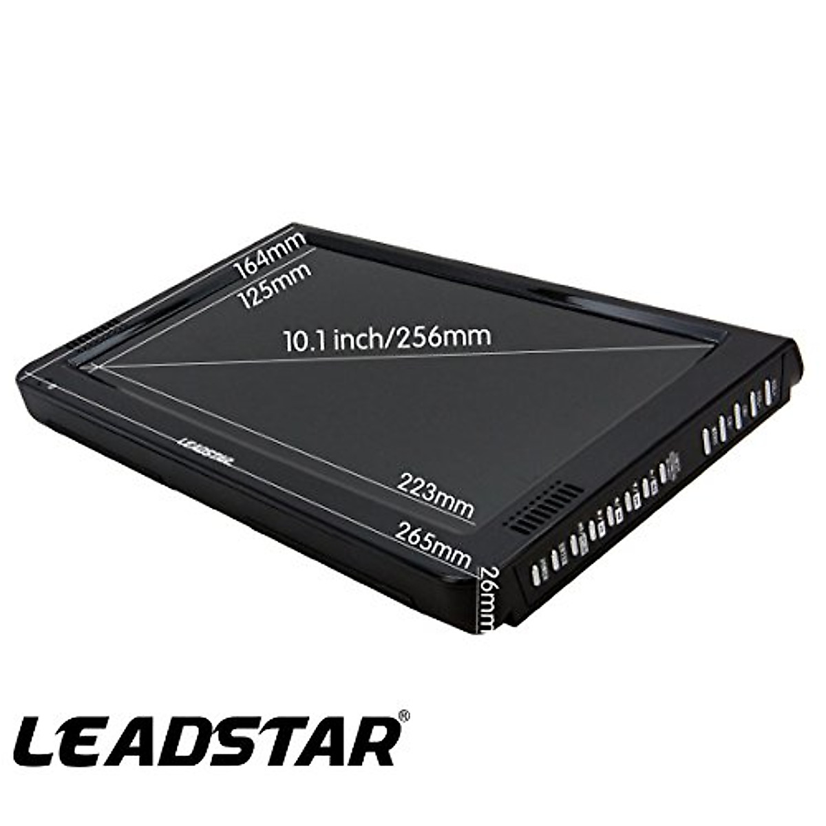 10 Inch Portable Digital ATSC TFT HD Screen Freeview LED TV for Car,Caravan,Camping,Outdoor or Kitchen.Built-in Battery Television/Monitor with Multimedia Player Support USB Card LEADSTAR