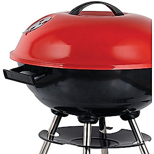 Brentwood BB-1701 BBQ Grill Portable Charcoal,17-inch,Red