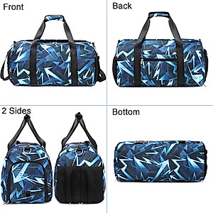 Duffle Bag for Girls Overnight Bags for Boys Weekender Carry On Travel Bag Sports Gym Bag with Shoes Compartment and Wet Pocket