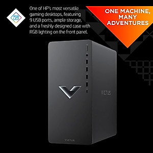 HP Victus Gaming Desktop, AMD Ryzen 7-5700G Processor, Radeon RX 6600XT 8GB Graphics(Outperforms RTX 3060), 32GB RAM, 2TB PCIe SSD, Wi-Fi 6, HDMI, 3X DisplayPort, Win11, Black