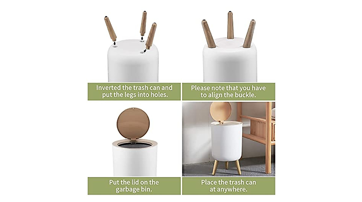 LGCZNWDFHTZ Retro Small Trash Can for Home & Office