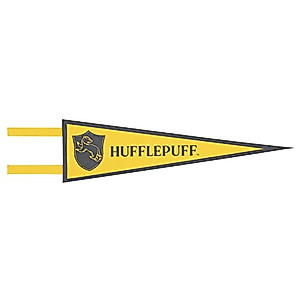 Multicolor Harry Potter Fabric Pennants - 16" x 6" (4 Pcs) | Assorted Magical Designs - Excellent for Wizard Fans & Party Decorations