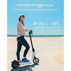 OKAI ES50B Electric Scooter - 12.4 Miles Range & 15.5 MPH - Lightweight and Foldable E Kick Scooter for Kids, Teens & Adults(Pink)