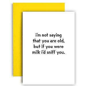 Huxters Birthday Cards – A5 Funny Birthday Card for Women – Friends for her birthday card - Birthday Gift Card – Birthday Card for Brother – Ideal for Best Friend, Sister (Milk)