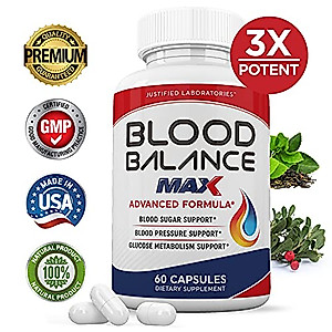 Justified Laboratories (3 Pack) Blood Balance Max 1295MG All Natural Supplement Pills 180 Capsules