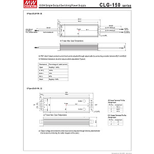 [PowerNex] Mean Well CLG-150-12A 12V 11A 132W Single Output LED Power Supply with PFC