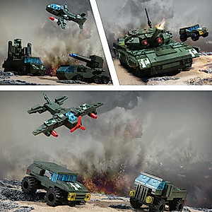 Military Armed 8 in 1 Tank Building Blocks Set, Compatible with Lego WW2 Armed (642PCS) Toys Gift for Boys 6-10, 8-14 Year