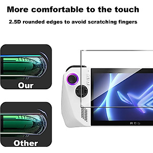 T Tersely [2 Pack Screen Protector Glass for ASUS ROG Ally Handheld 7 inch 2023/ROG Ally X 2024, Premium 9H Tempered Glass Screen Protector for ROG Ally 7 inch