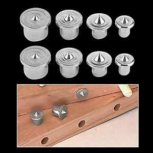 Yitaocity 16Pcs 6/8/10/12mm Center Points Pin Set Drill Dowel Pin Centre Dowel Centre Point for Woodwork Drill Tools Accurate Drilling Proper Dowel or Tenon Placement
