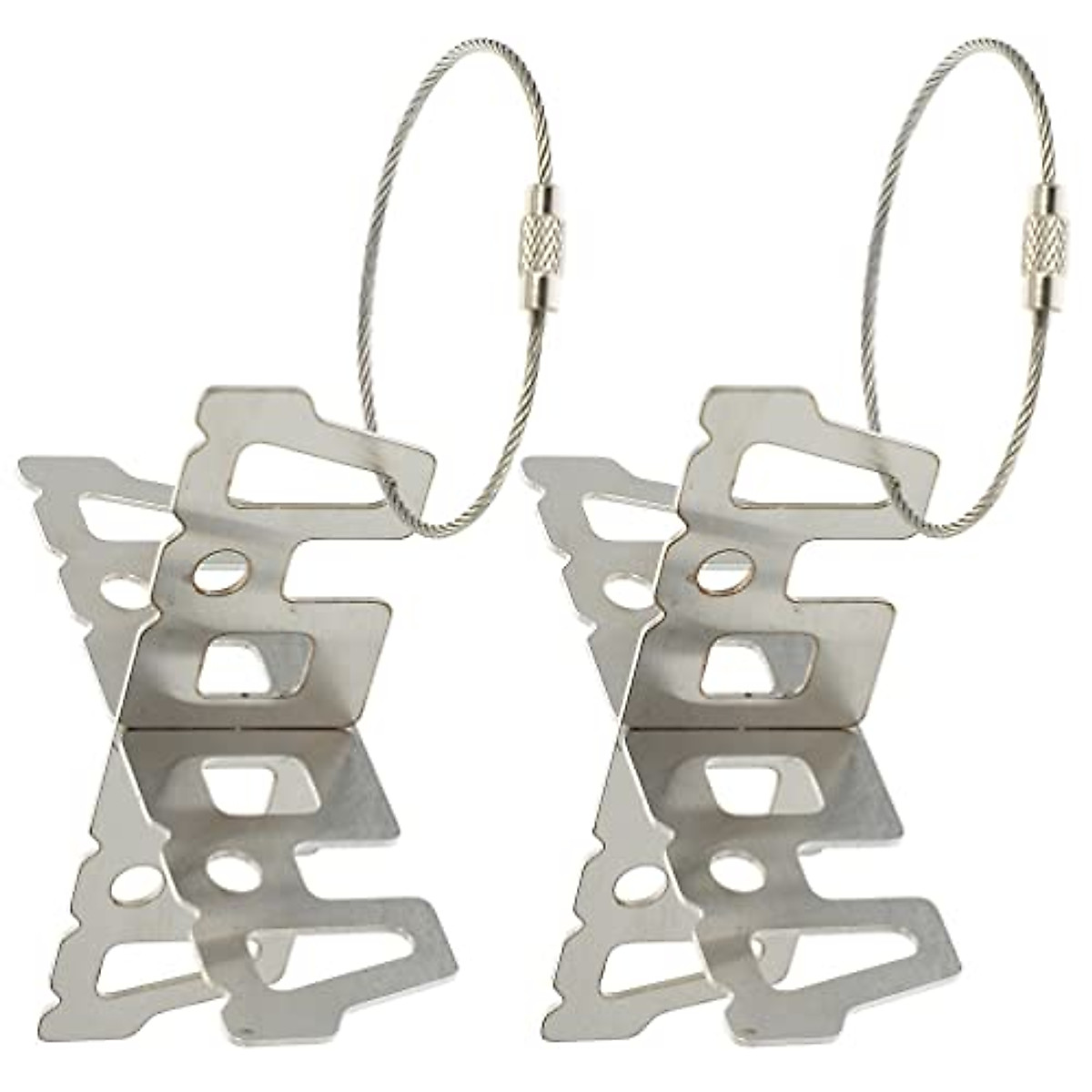 Kichvoe 2Pcs Alcohol stove bracket fixing bracket for stove portable stove stand rack camping outdoor barbecue stand stove stand for camping mini pot Stainless steel liquid