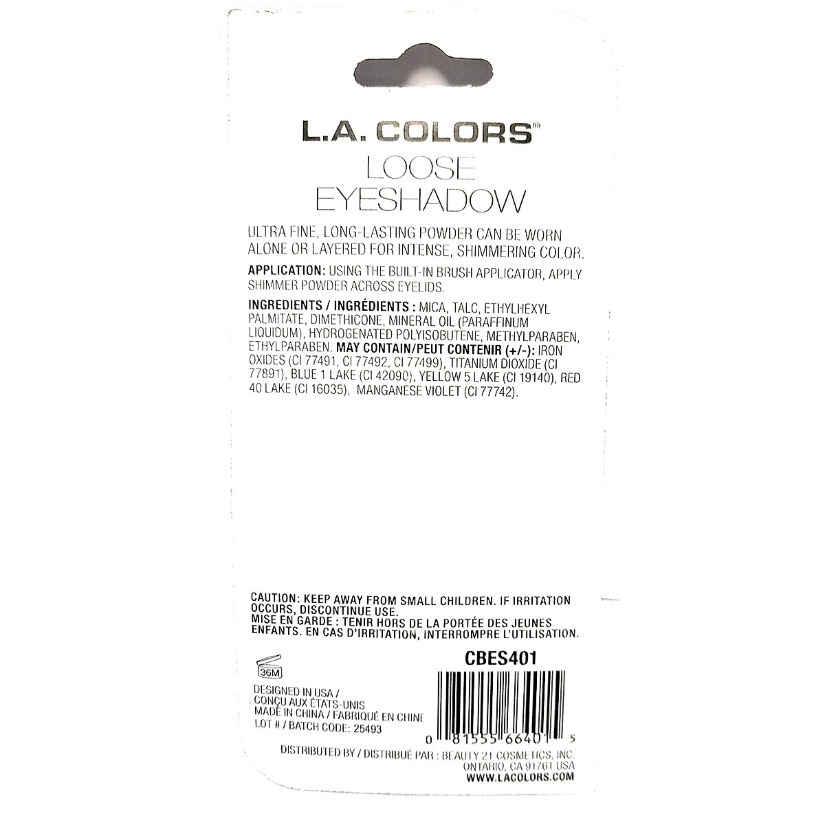 L.A. Colors Shimmering Loose Eyeshadow (Honey Suckle)