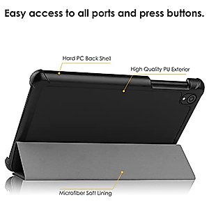 KuRoKo Alcatel Joy Tab 2 / TCL Tab 8 Tablet Case, Slim Light Cover Trifold Stand Hard Shell Case for 8.0" (9032Z) / Verizon TCL Tab 8 (9038s)-NOT for TCL TAB 8 LE
