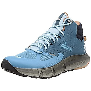 Salomon Women's Predict Hike MID Gore-TEX Hiking Boots for Women, Mocha Mousse/Blue/Blue, 9.5