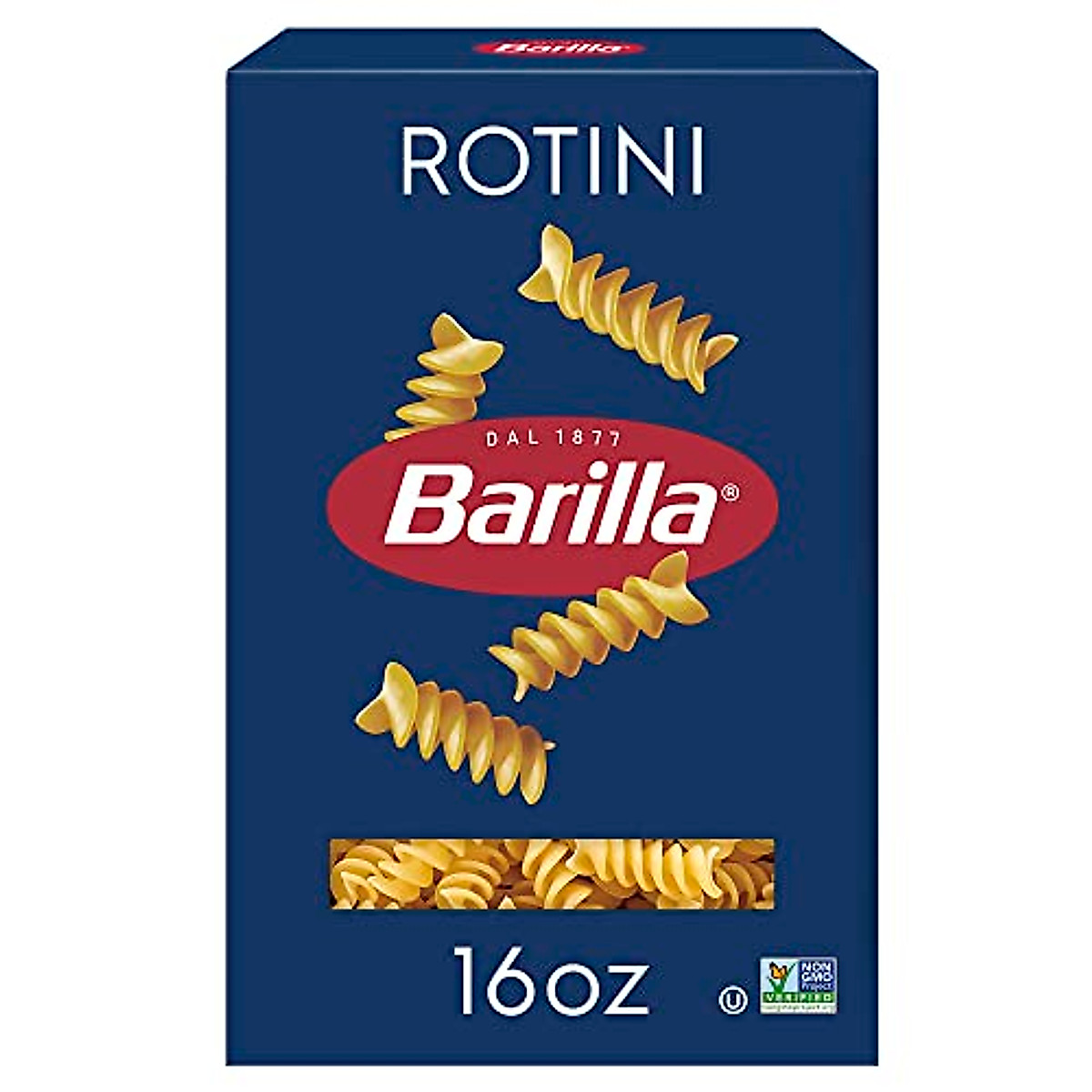 Barilla Rotini Pasta, 16 oz. Box - Non-GMO Pasta Made with Durum Wheat Semolina - Kosher Certified Pasta