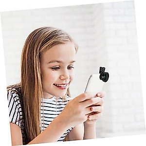 UKCOCO 3pcs Set Tablet Smart Phone Aviation Aluminum Alloy Intelligent telephoto Lens Cell Phone Universal Clip Suite 0.45X Wide Angle Lens Clip Appendix Clip on Phone Camera Lens