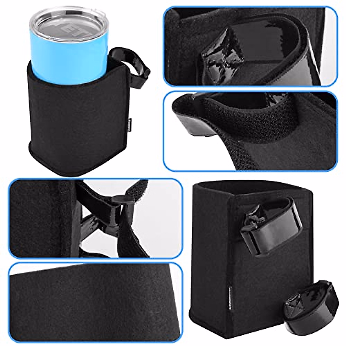 Drinking Cup Holder, Patio Curved Chaise Chair Cup Holder, Drink Holder for Swing Chair Hammock Chair Wicker Chair Egg Chair, Universal Cup & Bottle Holder for Beach Chair, Golf Cart, Wheelchair