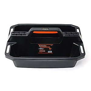Tactix 320200 Plastic Tote & Caddy Tray,Black/Orange