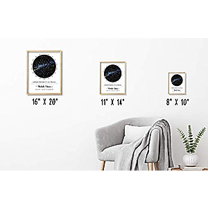 Custom Star Map - Personalized Star Map (Multiple Sizes - Unframed Star Prints, Star Constellation Map Wall Art, Great Gift - Special Occasion, Engagement Gift, Wedding Gift, Anniversary Gift)