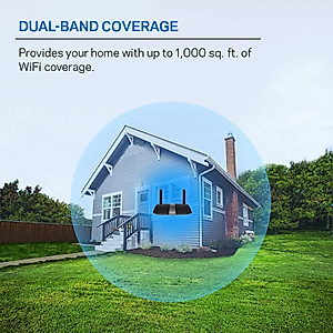 Linksys Max-Stream WiFi 5 Router, Dual-Band, 1,000 Sq. ft Coverage, with Parent Control, Up to 10+ Devices, Speeds up to (AC1200) 1.2Gbps - EA6350-4B