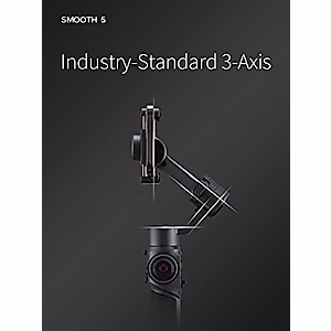 Zhiyun Smooth 5 Combo Phone Gimbal, 3-Axis Handheld Smartphone Stabilizer with Grip Tripod, Magnetic Fill Light, AI Face Tracking for iPhone Android FiLMiC Pro
