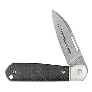 Case XX Knives First Run Highbanks Black Micarta Stonewash Satin CPM 20CV Stainless Pocket Knife