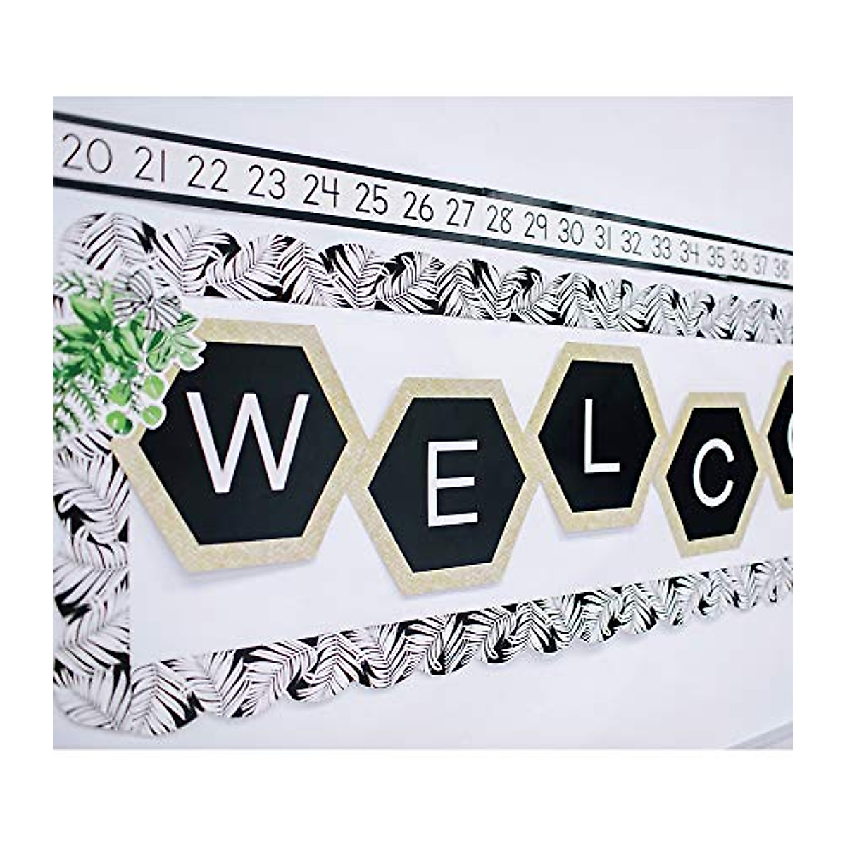 Schoolgirl Style Simply Boho Number Line Mini Bulletin Board—Number Line, Counting, Addition, Subtraction Math Skills Practice, Classroom or Homeschool Learning (16 pc)