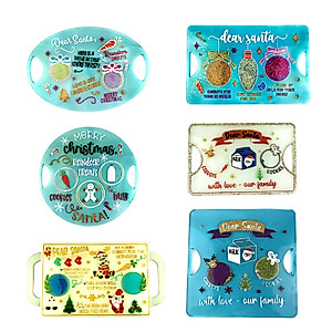 Xidmold Christmas Resin Oval Silicone Mold for Epoxy, Tea, Cookie, Snack Food Tray - Xmas Decorations