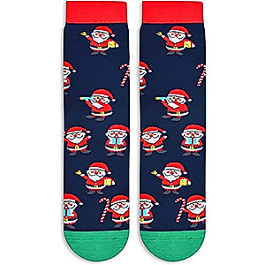 HAPPYPOP Funny Christmas Socks for Men Women Boys Girls Holiday Socks Fun Gifts Stocking Stuffers for Teens Girls Secret Santa Gifts Christmas Gifts Box