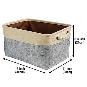 MALIHONG Personalized Foldable Storage Basket with Cute Dog Golden Retriever Collapsible Sturdy Fabric Bone Pet Toys Storage Bin Cube with Handles for Organizing Shelf Home Closet, Grey and White