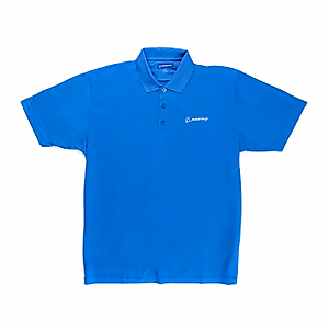 Boeing Signature Logo Mesh Tech Polo Shirt, Royal Blue, XL