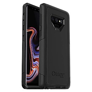OtterBox COMMUTER SERIES Case for Samsung Galaxy Note9,Synthetic rubber slipcover|Polycarbonate shell,Lightweight - Retail Packaging - BLACK
