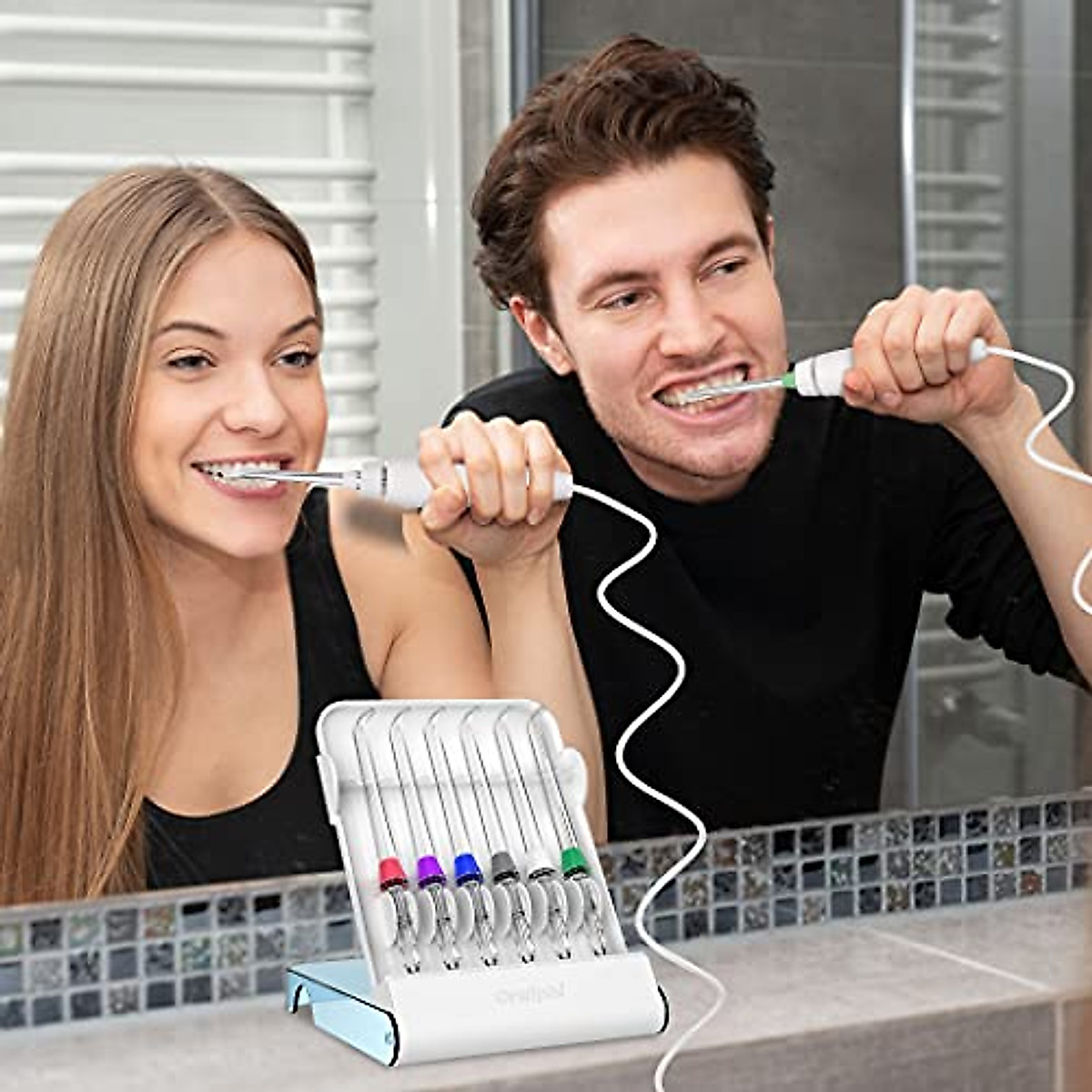 Replacement Tips for Waterpik Water Flosser (6 Classic Jet Tips & Storage Case Bundle)