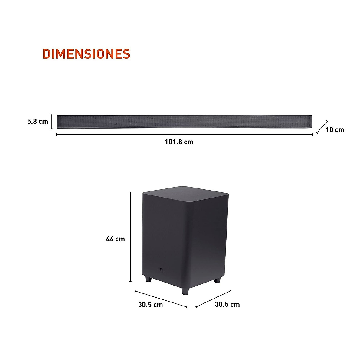 JBL JBL2GBAR51IMBLKAM Bar 5.1 Soundbar with Built-in Virtual Surround, 4K and 10" Wireless Subwoofer (Renewed)