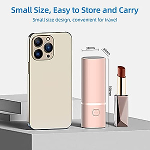 ievei Portable Handheld Fan, Powerful Personal Mini Fan Hand Fan 2 Speed Adjustable USB Rechargeable for Home Office Outdoor Travel, Pink