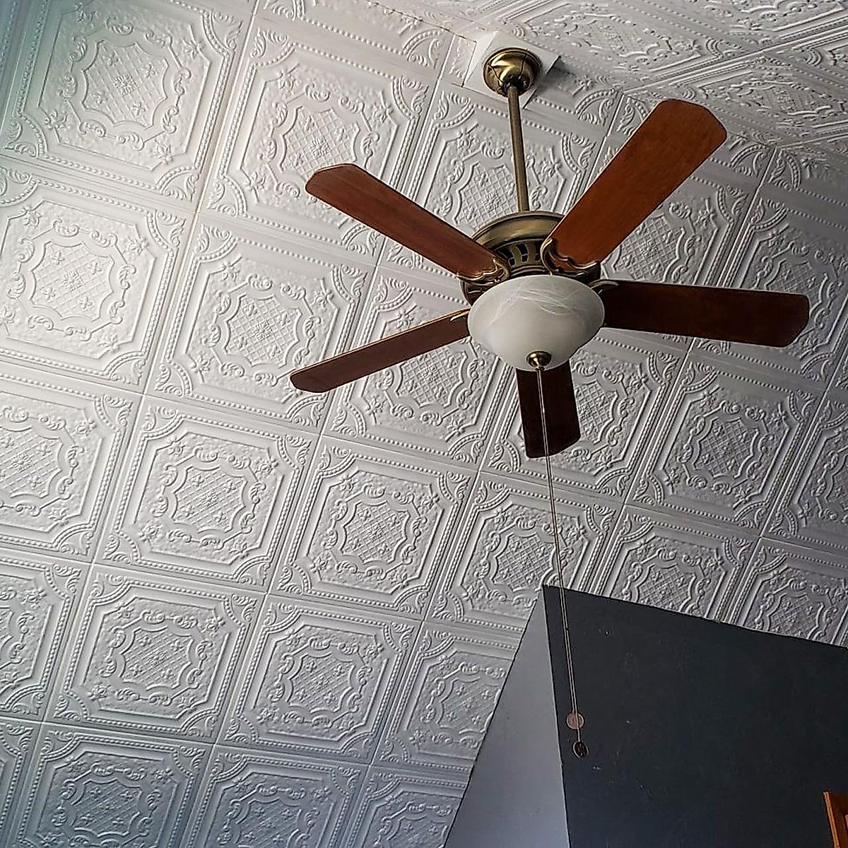 A La Maison Ceilings R126 Bijou and Bee Bee Foam Glue-up Ceiling Tile (128 sq. ft./Case), Pack of 48, Antique Copper