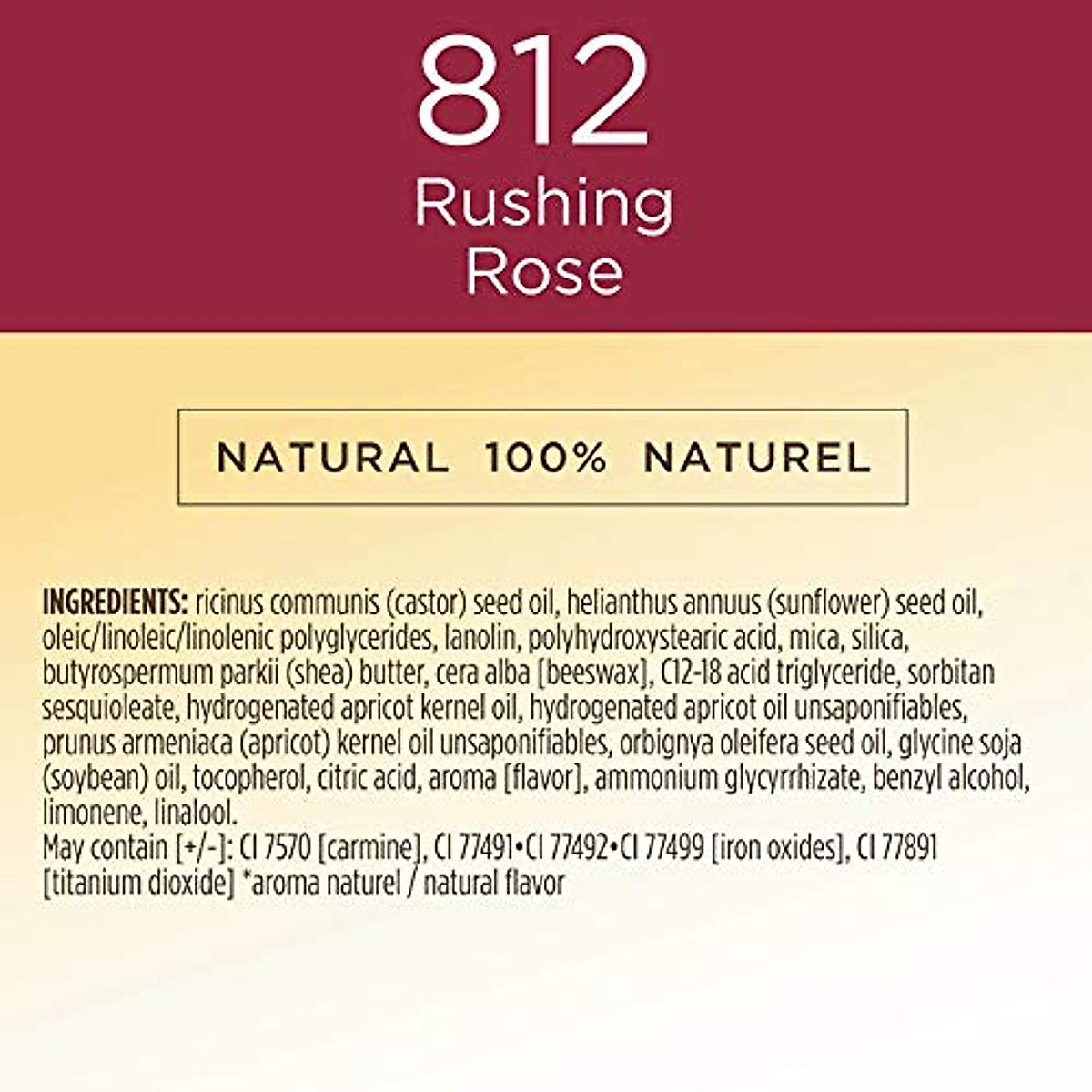 Burt's Bees 100% Natural Glossy Liquid Lipstick, Rushing Rose, 1 Tube