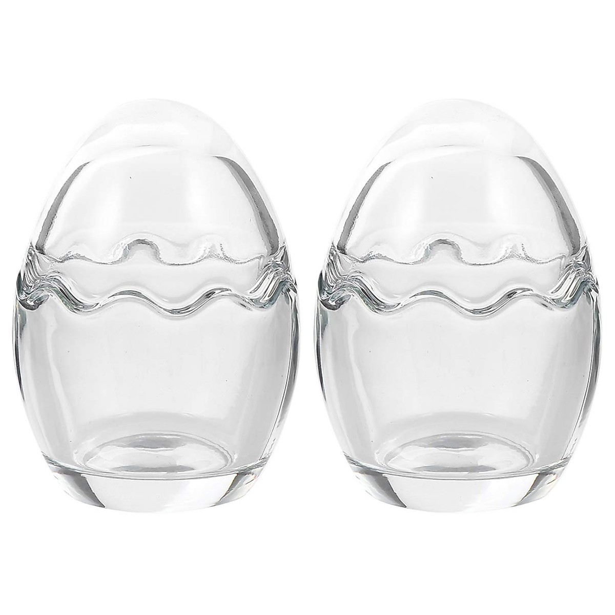 Cabilock Jam Jars 2pcs Glass Yogurt Jars Clear Pudding Cup Crystal Dessert Bowls Dessert Cup Egg Shape Serving Mixing Bowls Glassware for Mousse Ice Cream Appetizers Dessert 100mL Jelly Jars