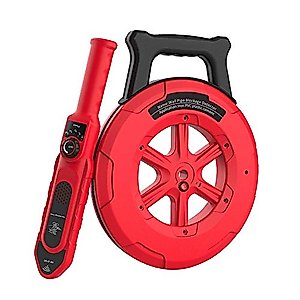 Pipe Locators, 30M/100Ft Pipe Blockage Detector, Handheld Waterproof Sensitivity Adjustable Wall Scanner, Pipeline Blocking Clogging Scanner for PVC Metal Water Pipes (40M)