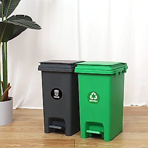 18pcs 5 INCH Bins Recycling Stickers Garbage Classification Label Large Garbage Can Recycle Stickers Waste Bin Decals Garbage Classification Bin Reminding Stickers Sorting Sticker Label Stickers