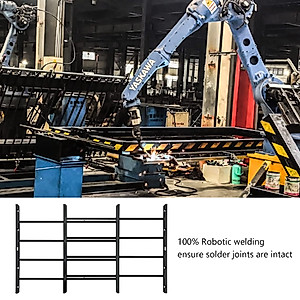 Grisham AWG Fixed Window Security Bars, (Black, 3Bars)14''H x 22''- 38''1/2 Adjustable Width Window Safety Guards for Children, Tubular Steel, Rust Resistant