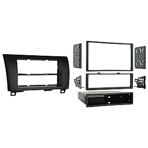 Metra 99-8220 Single/Double DIN Installation Kit for 2007-2009 Toyota Tundra/Sequoia, Standard Black