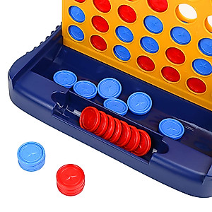 IAMGlobal 4 in a Row, Board Games, Four in a Row Game, Travel Size Line Up 4, Classic Family Toy for Kids and Family for Fun (9 Inch)